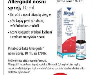 Sprej do nosu Allergodil v akci Dr. Max od 1.5.2021